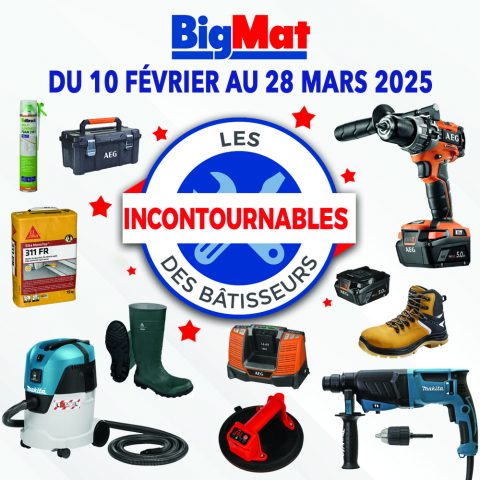 Promotion outillage chez BigMat Camozzi du 10 février au 28 mars